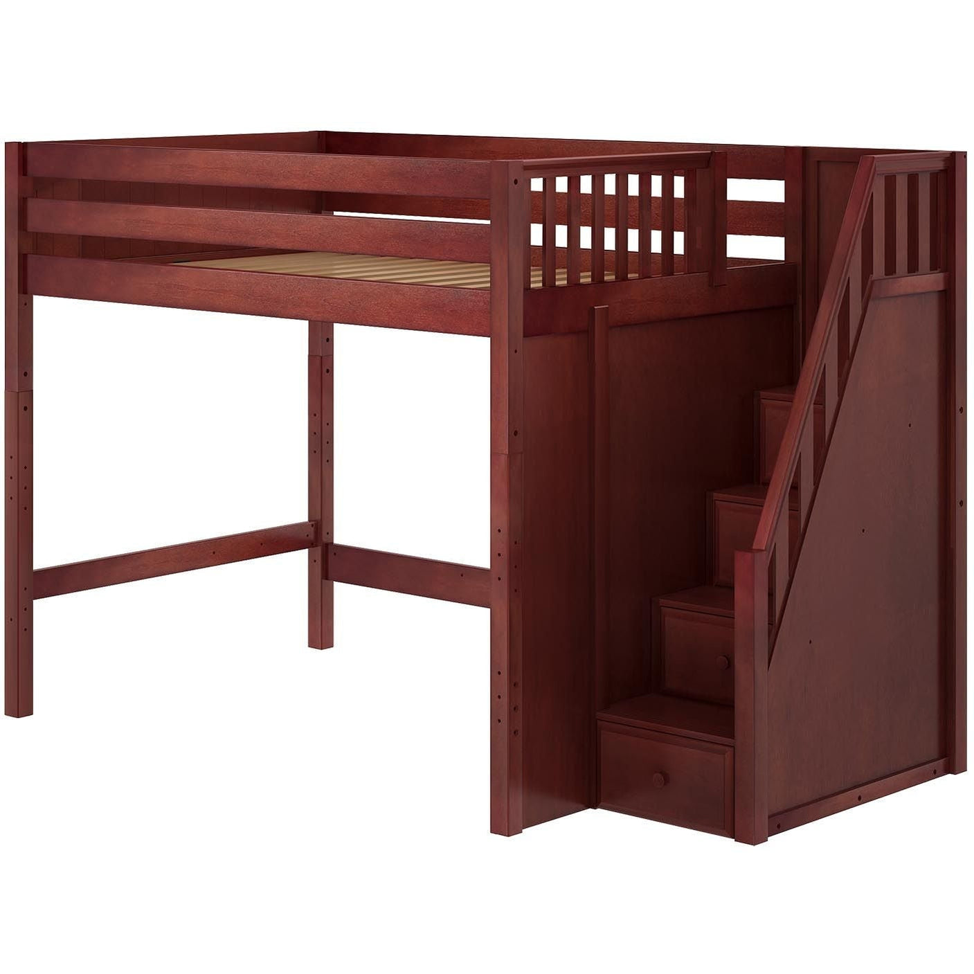 Maxtrix Full High Loft Bed with Stairs — Decor4Kids