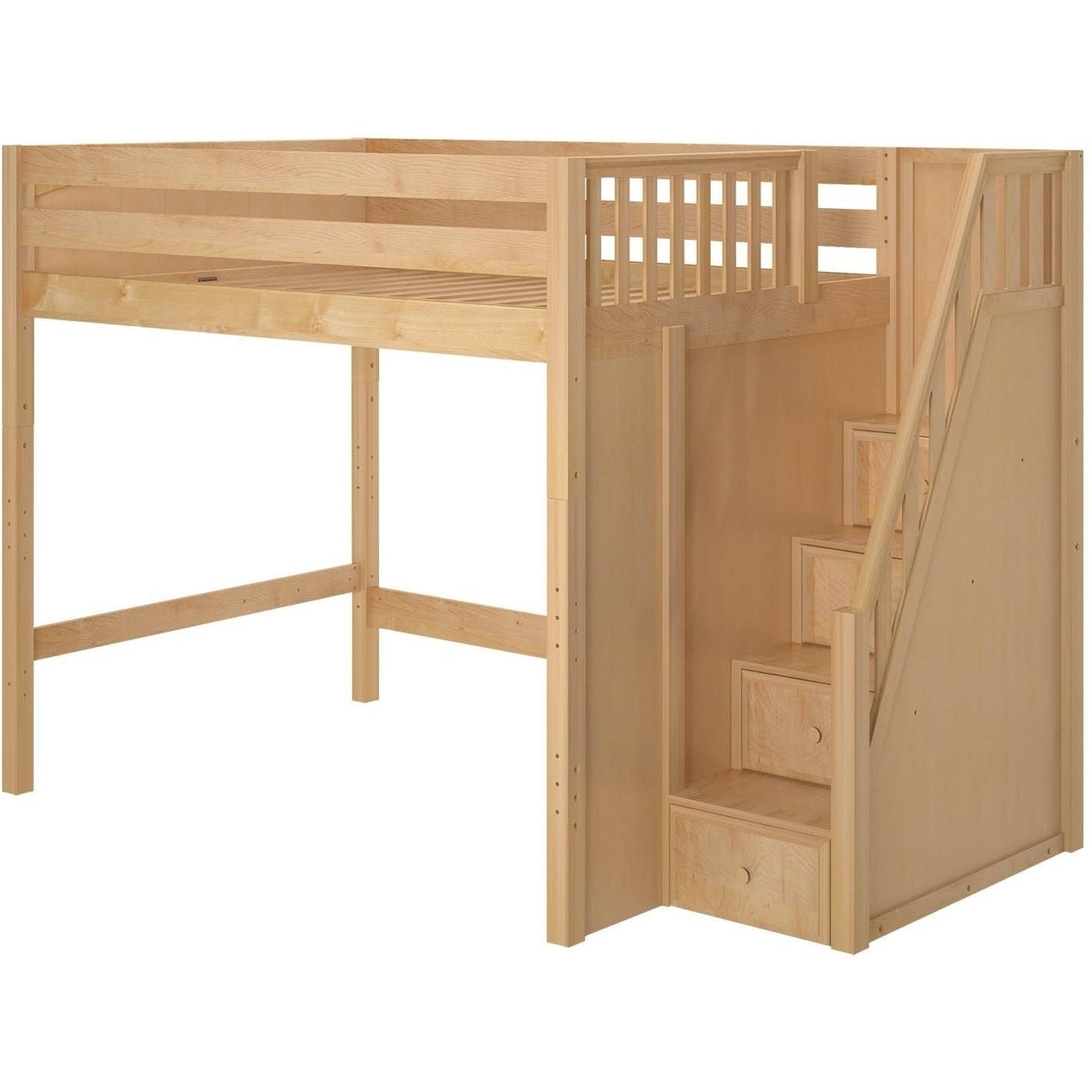 Maxtrix Full High Loft Bed with Stairs — Decor4Kids